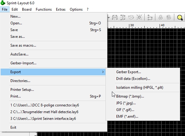 Strekdambaan - Printplaten maken